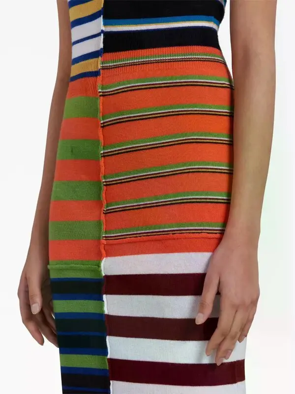 Marni Patchwork Knitted Midi Dress