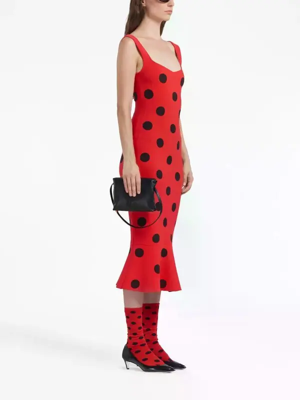 Marni Polka Dot-print Midi Dress
