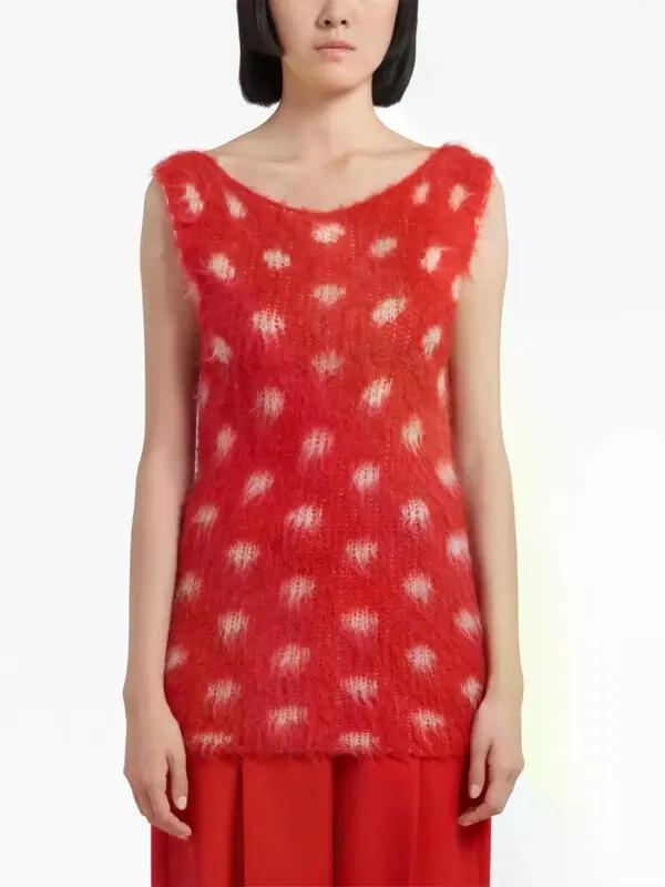 Marni Patterned Intarsia Sleeveless Jumper