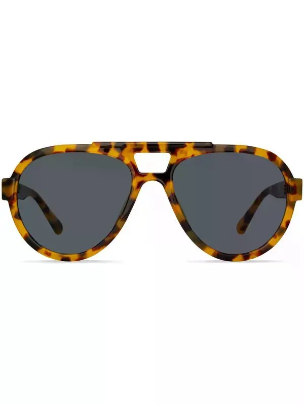 Linda Farrow Jurgen Navigator-frame Sunglasses - Brown