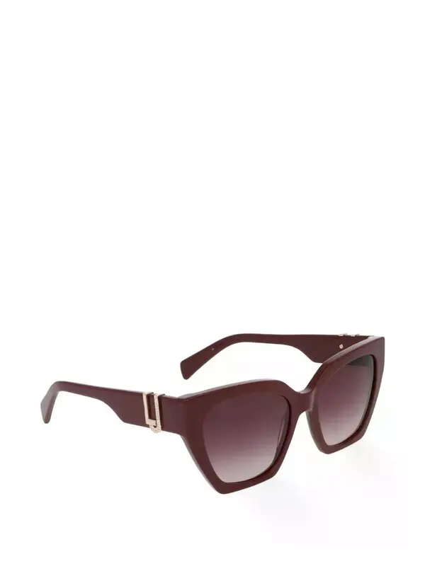 Liu Jo Logo-plaque Cat-eye Sunglasses - Red