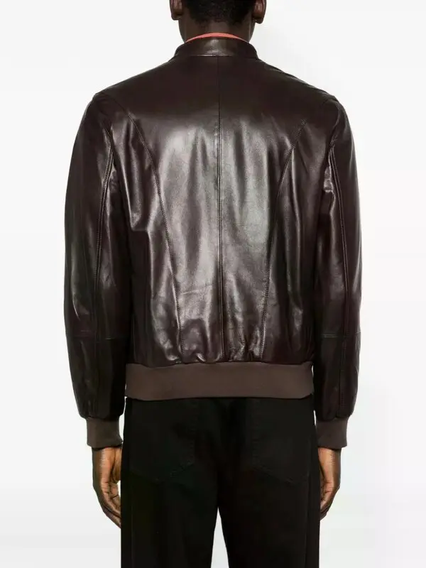 Brunello Cucinelli Leather Zip Jacket
