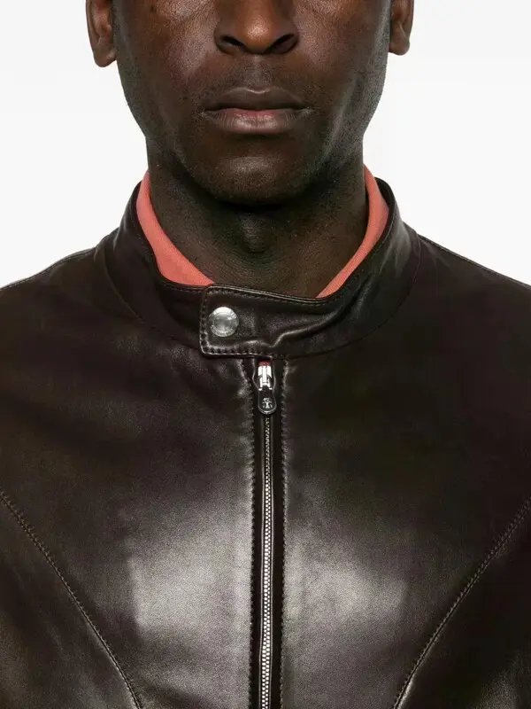 Brunello Cucinelli Leather Zip Jacket