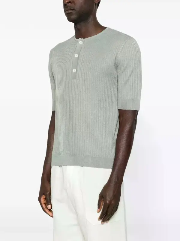 LARDINI Quarter-button Sweater