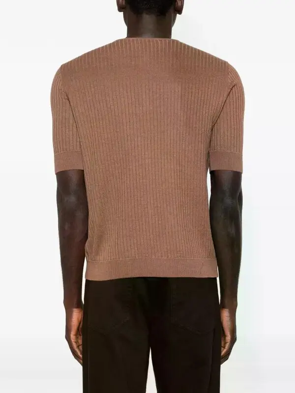 LARDINI Ribbed Button Shirt