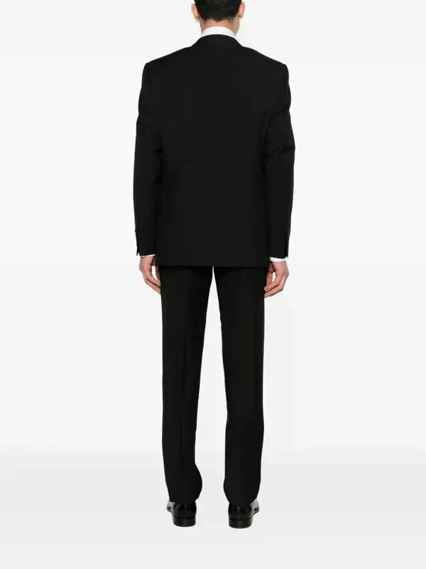 Canali Logo-patch Single-breasted Suit - Black
