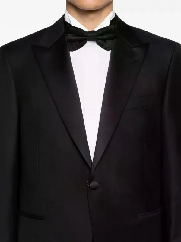 Canali Logo-patch Single-breasted Dinner Suit - Blue