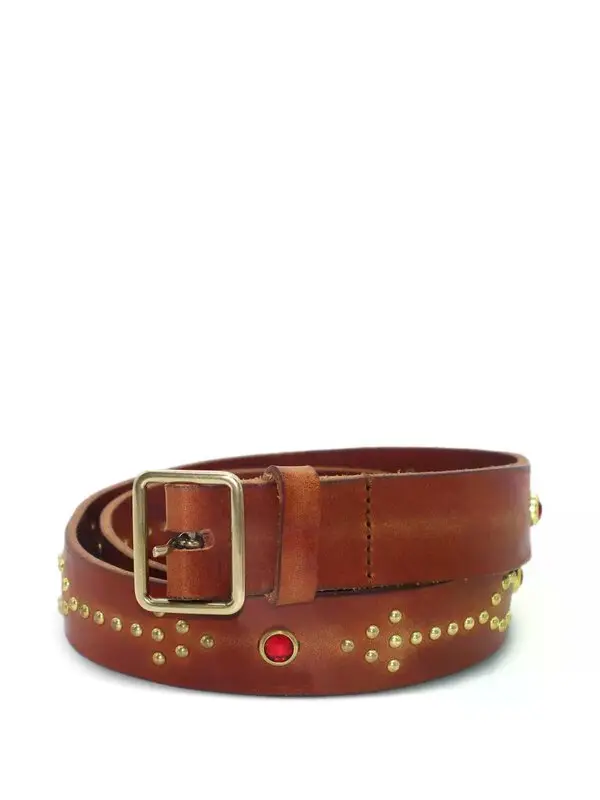 HTC LOS ANGELES Friends Of Arrow Studded Belt - Brown