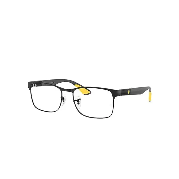 Ray-ban Rb8425m Optics Scuderia Ferrari Collection Eyeglasses Frame Clear Lenses Polarized - Matte Black