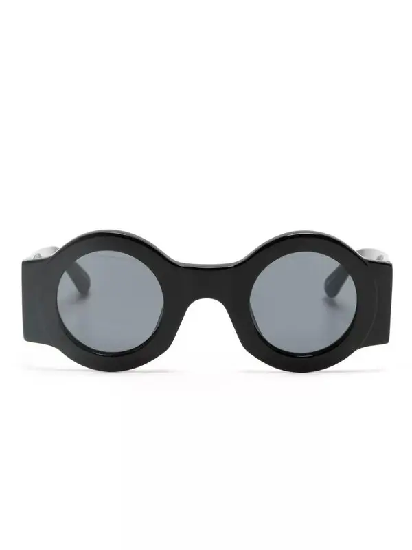 Linda Farrow Round Frame Tinted Sunglasses - Black