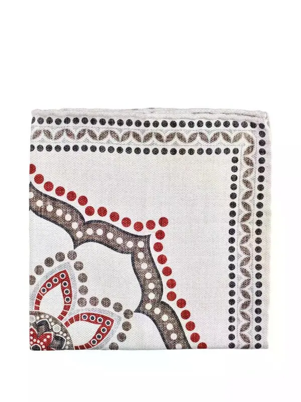 Brunello Cucinelli Mandala-pattern Handkerchief - Neutrals