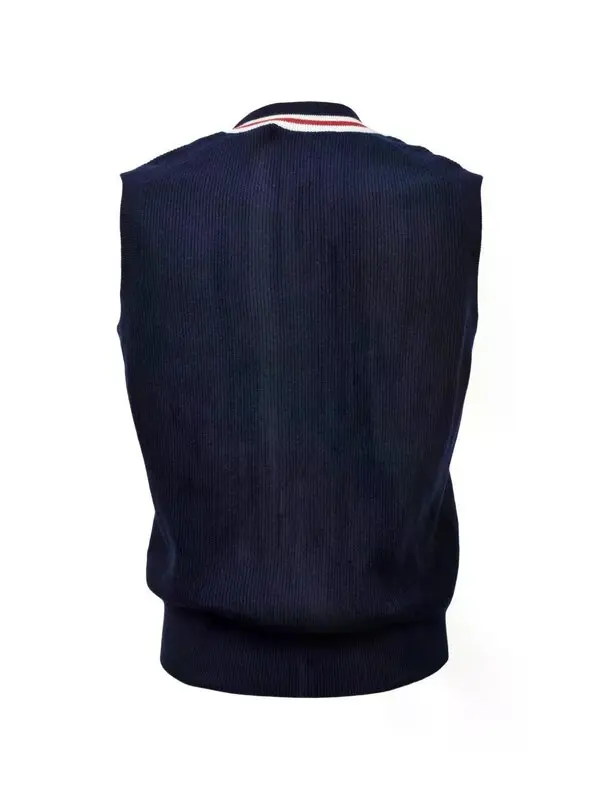 Brunello Cucinelli Ribbed-knit Vest With Striped Trim