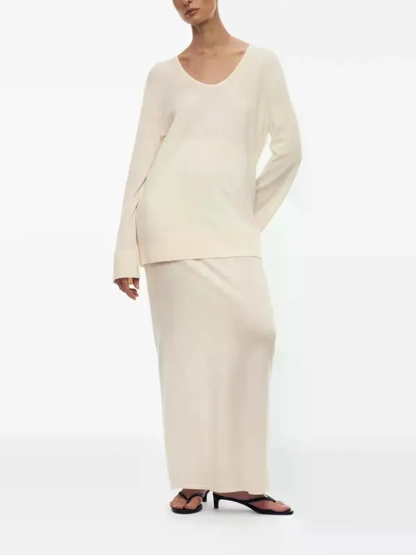 12 STOREEZ Camelia Maxi Skirt - Neutrals