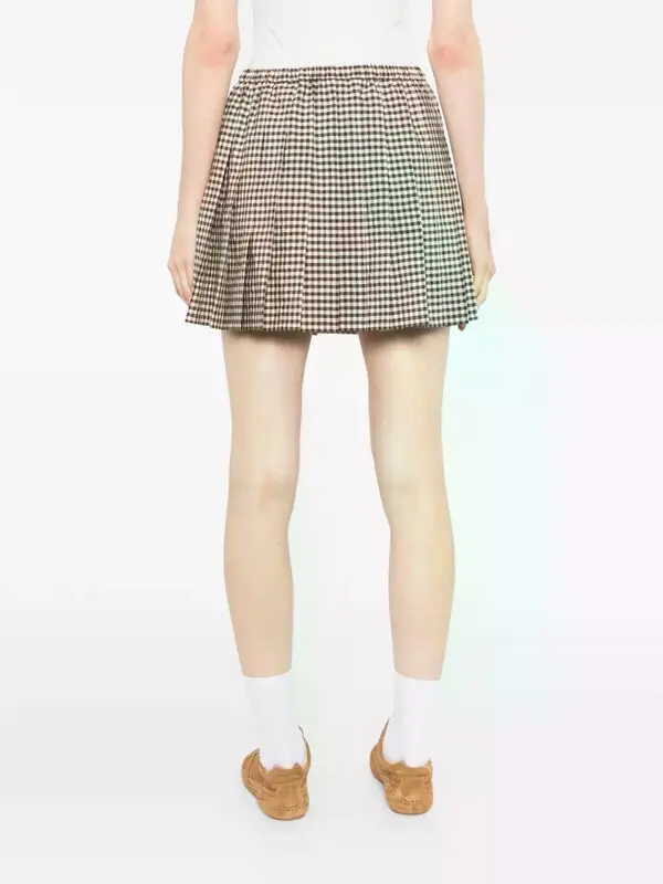 Moncler Checked Skirt - Neutrals