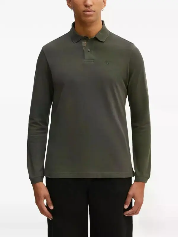 Barbour Long-sleeved Polo Shirt - Green