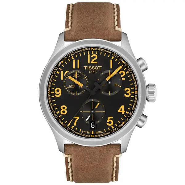 TISSOT Chrono L Black Dial 42mm Watch - Stainless Steel