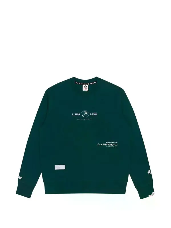 AAPE BY *A BATHING APE Graphic-print Sweatshirt - Green