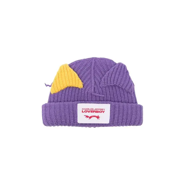 CHARLES JEFFREY Chunky Ears Beanie - Purple