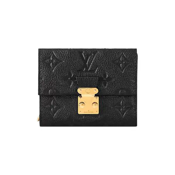 LOUIS VUITTON Métis Compact Wallet Monogram Embossed Empreinte Cowhide Leather - Black