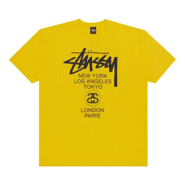 StÜssy World Tour Tee - Yellow