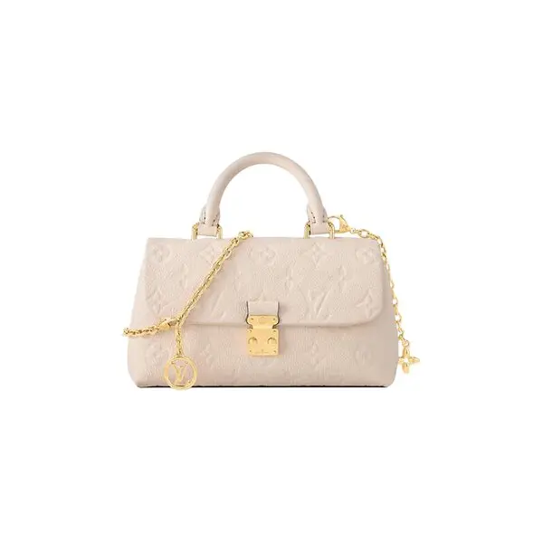 LOUIS VUITTON Nano Madeleine Monogram Embossed Cowhide Leather - Cream