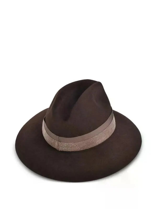 Brunello Cucinelli Beaded-band Wide Brim Hat