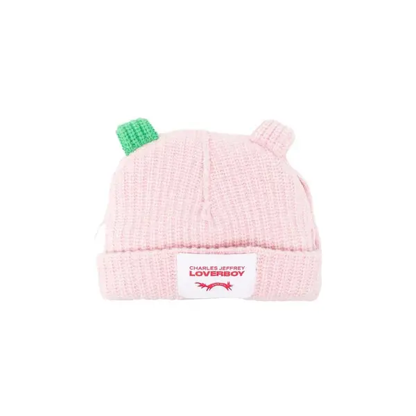 CHARLES JEFFREY Chunky Rabbit Beanie /green - Pink