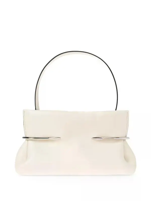 Givenchy Leather Tote Bag With Metal Detail - Neutrals