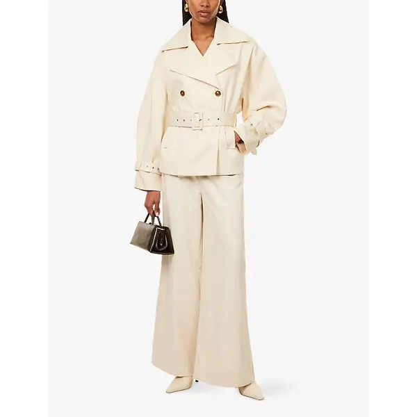 Oddmuse Cotton-blend Trench Jacket With Removable Belt