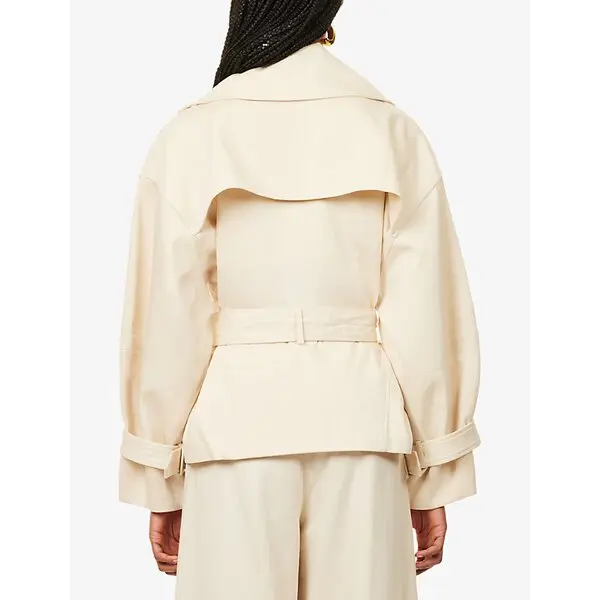 Oddmuse Cotton-blend Trench Jacket With Removable Belt