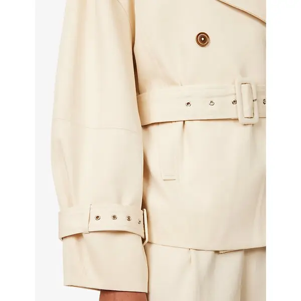 Oddmuse Cotton-blend Trench Jacket With Removable Belt