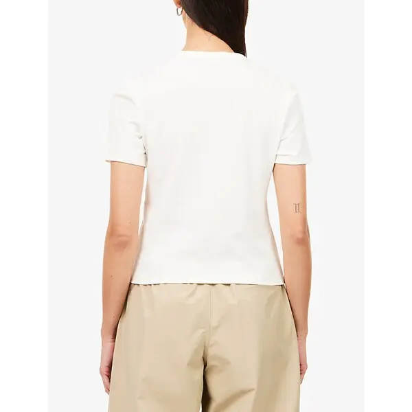 On Ribbed Jersey T-shirt - Ivory