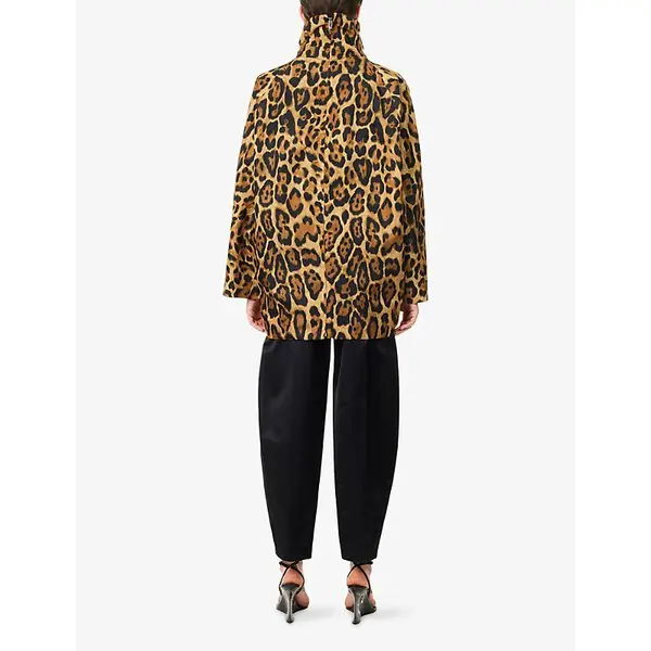 Alaïa Leopard-print Nylon Coat