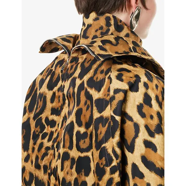 Alaïa Leopard-print Nylon Coat