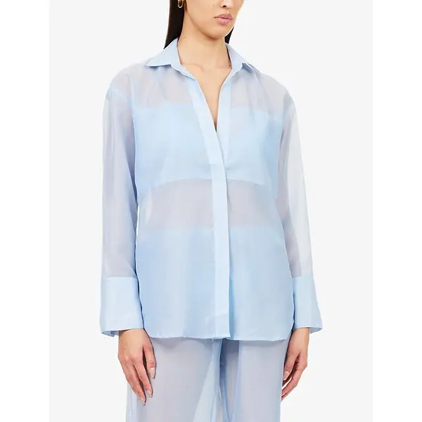 4TH & RECKLESS Geri Semi-sheer Longline Shirt