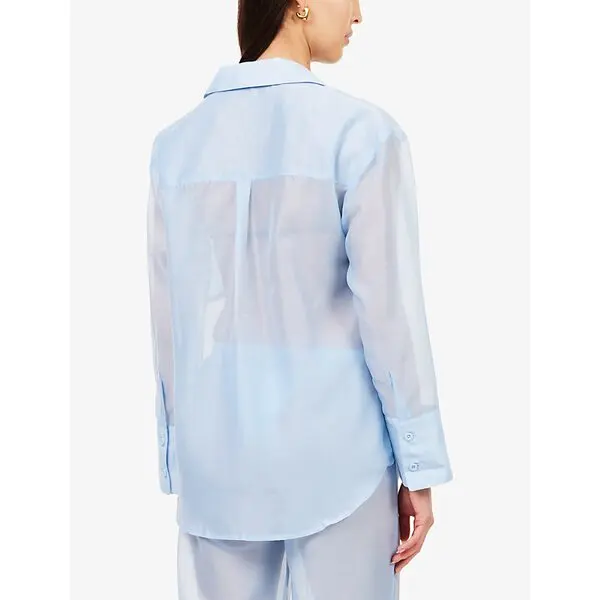 4TH & RECKLESS Geri Semi-sheer Longline Shirt