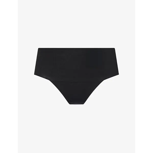Spanx Supersmooth™ Undie-tectable® Supima Cotton Thong - Very Black