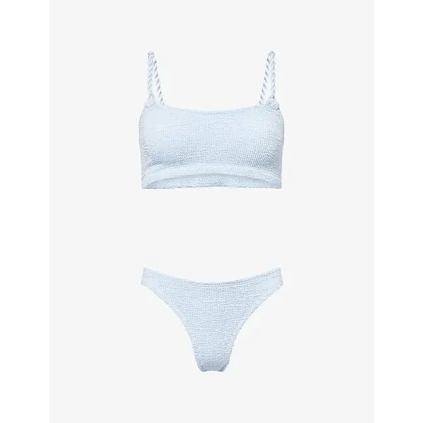 Hunza G Phoebe Bikini Set - Metallic Ice Blue