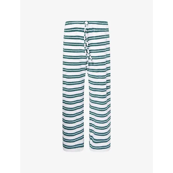 4TH & RECKLESS Livia Striped-pattern Cotton-blend Trousers - Multi Stripe