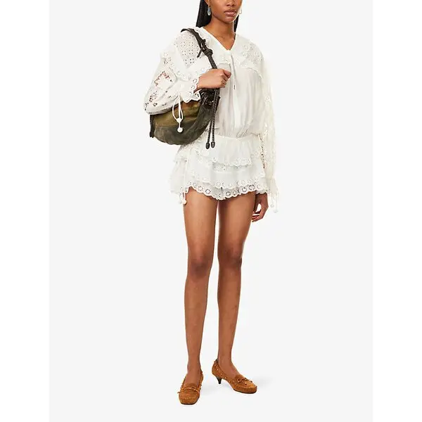 Isabel Marant Étoile Nowana Cotton And Linen-blend Top