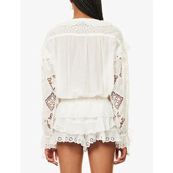 Isabel Marant Étoile Nowana Cotton And Linen-blend Top