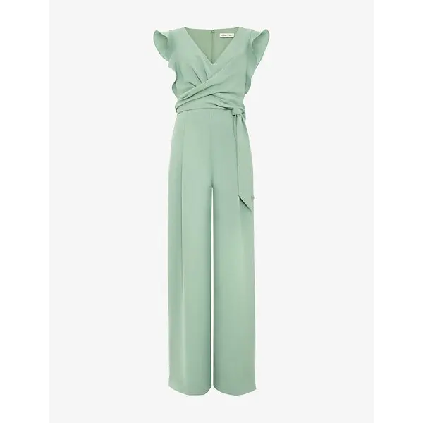 PHASE EIGHT Petite Ayla Wide-leg Woven Jumpsuit - Green