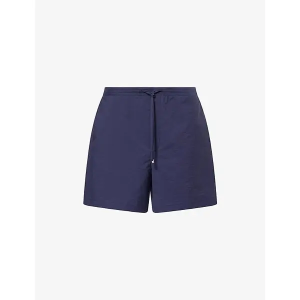 Loewe X Paula's Ibiza Embroidered Cotton-blend Shorts - Navy Blue