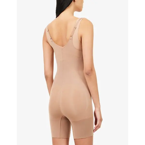 Spanx Sculpt™ Gofigure Open-bust Mid-thigh Bodysuit - Honey