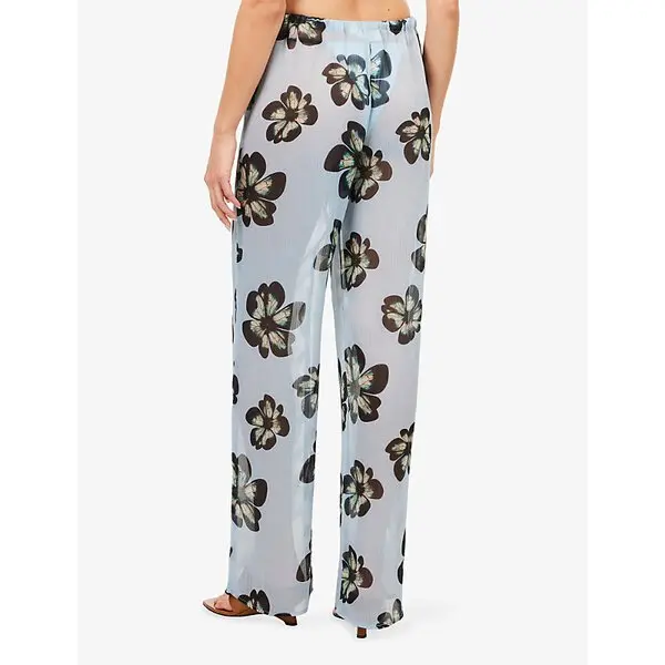 HYPHEN Wide-leg Woven Trousers