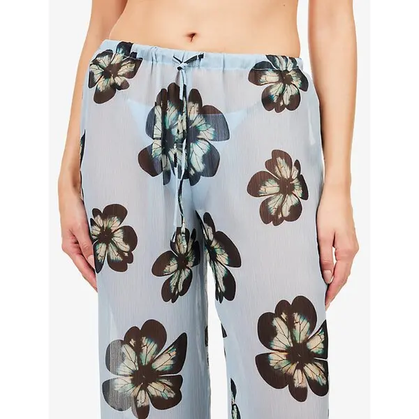 HYPHEN Wide-leg Woven Trousers