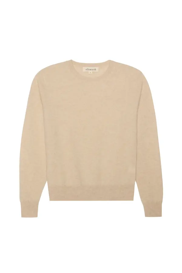 ELLSWORTH + IVEY Daphne Cashmere Crewneck Sweater - Neutral