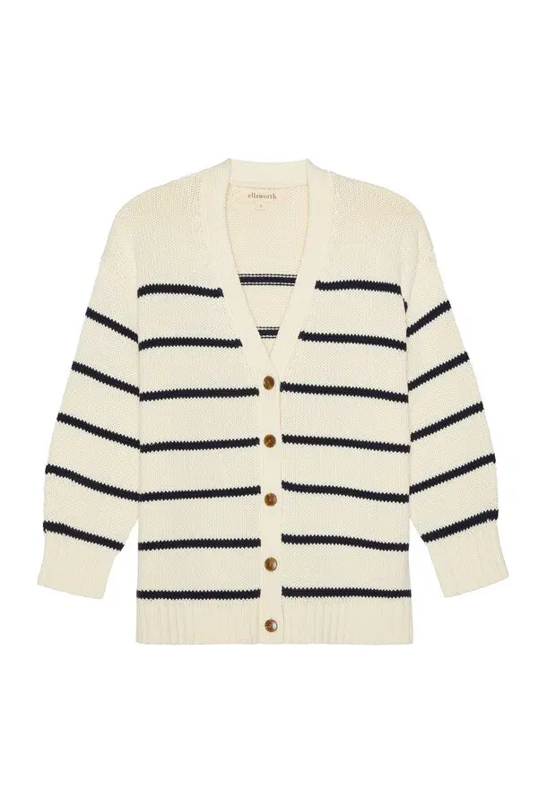 ELLSWORTH + IVEY Elizabeth Knit Cardigan - Navy / Blue