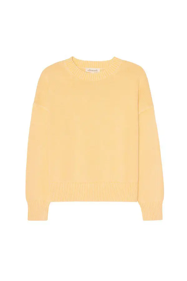 ELLSWORTH + IVEY Emery Crewneck Sweater - Yellow