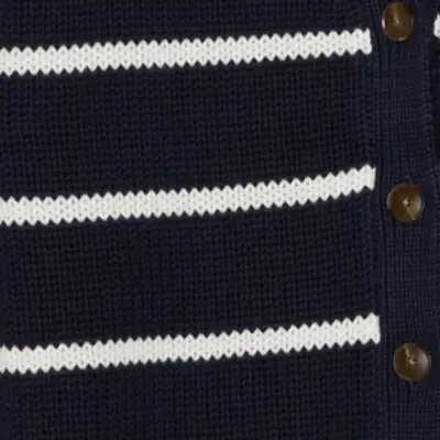 ELLSWORTH + IVEY Elizabeth Knit Cardigan - Blue / Multicolor / Navy / White